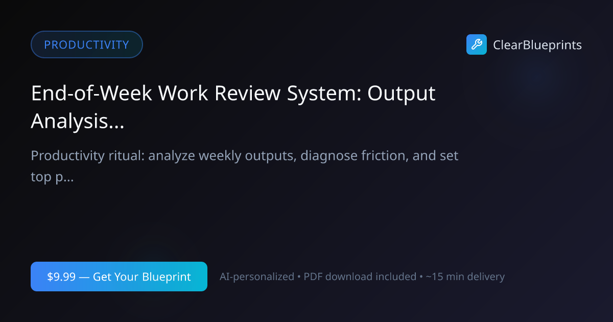 Weekly Review System | ClearBlueprints